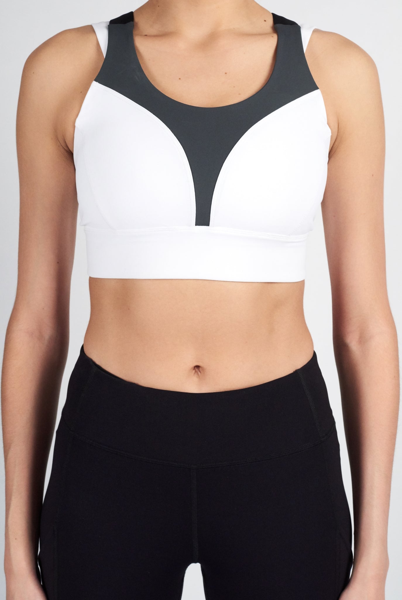 Compression Support Bra - White Grey Black – BOOM BOOM ATHLETICA